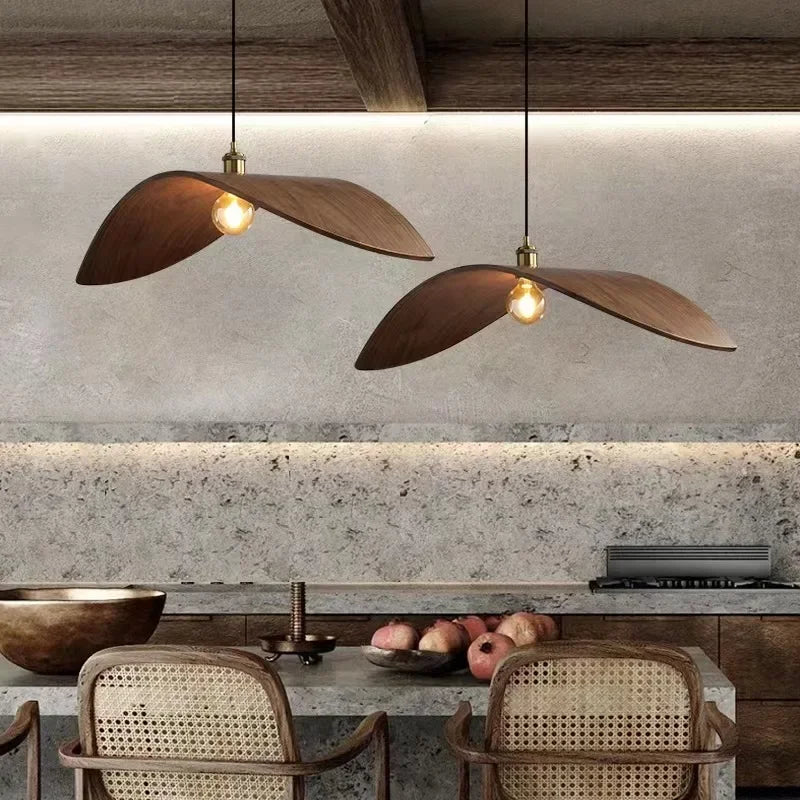 Lustre salon design en bois